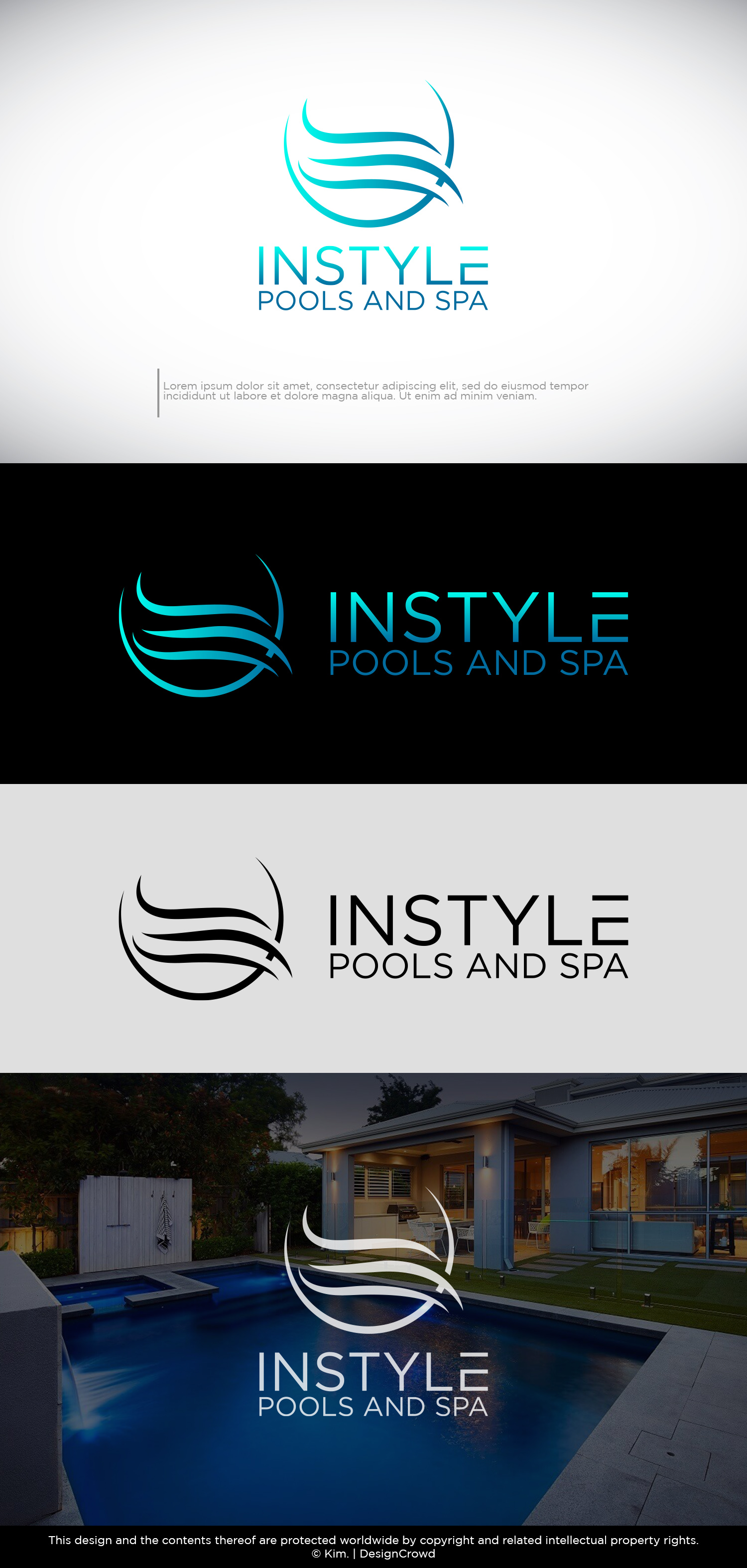 Upmarket, Modern, Swimming Pool construction Logo Design for Instyle ...