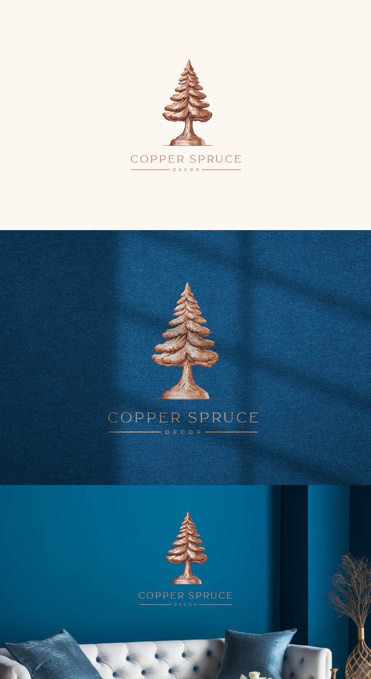 Logo Design for Copper Spruce Decor / Handmade Home Decor (this is ...