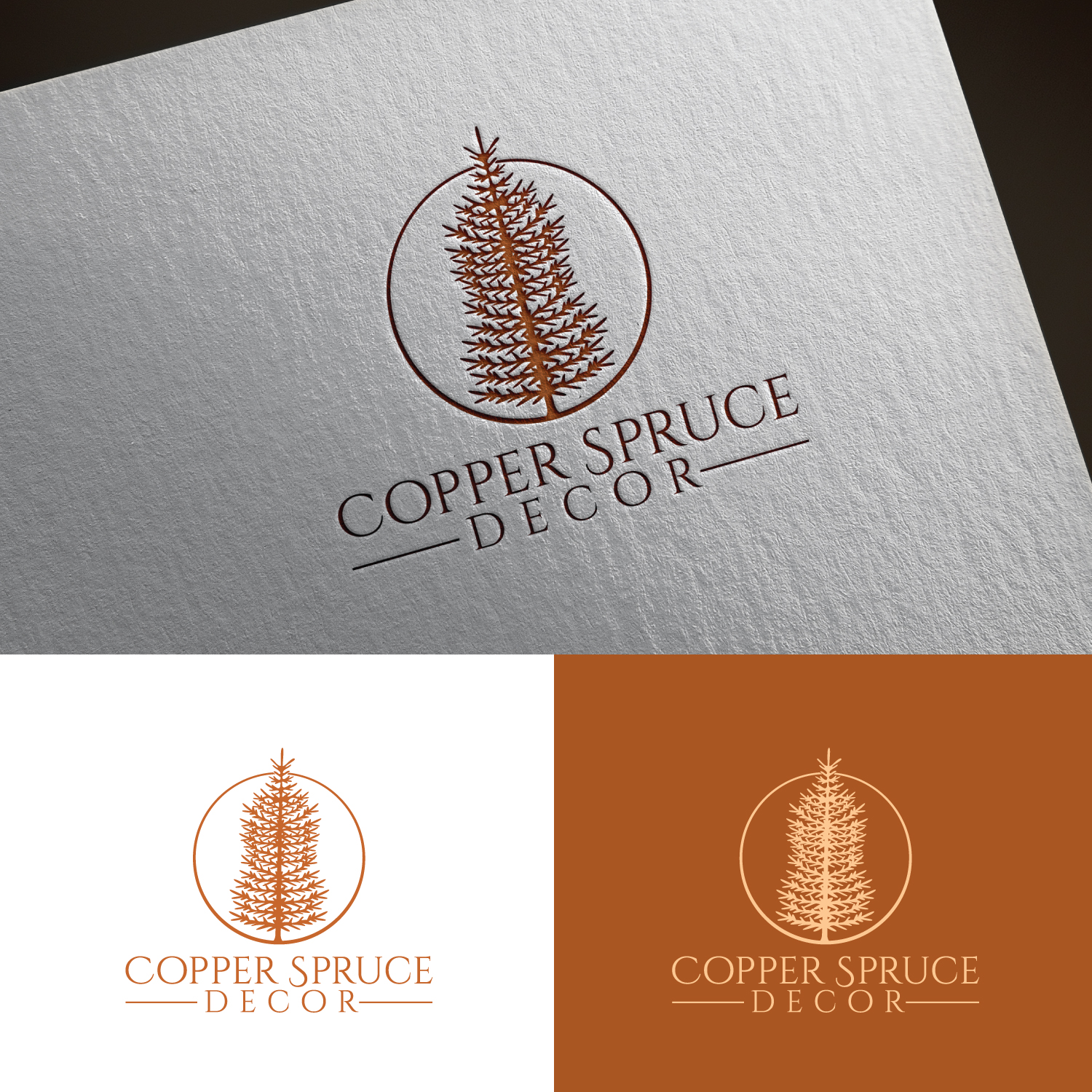 Logo Design for Copper Spruce Decor / Handmade Home Decor (this is ...