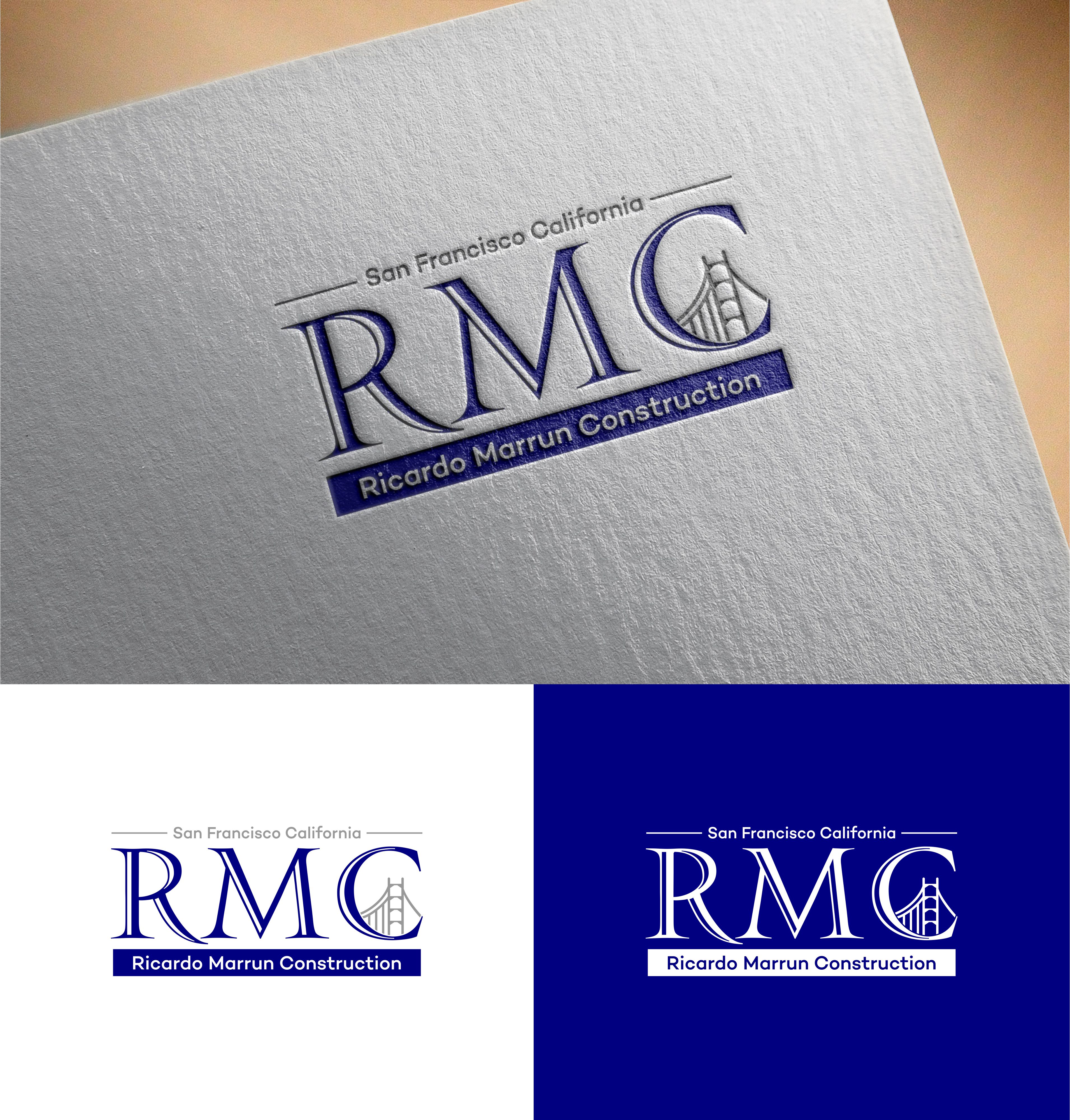 Logo Design for RMC, Ricardo Marrun Construction, San Francisco CA ...