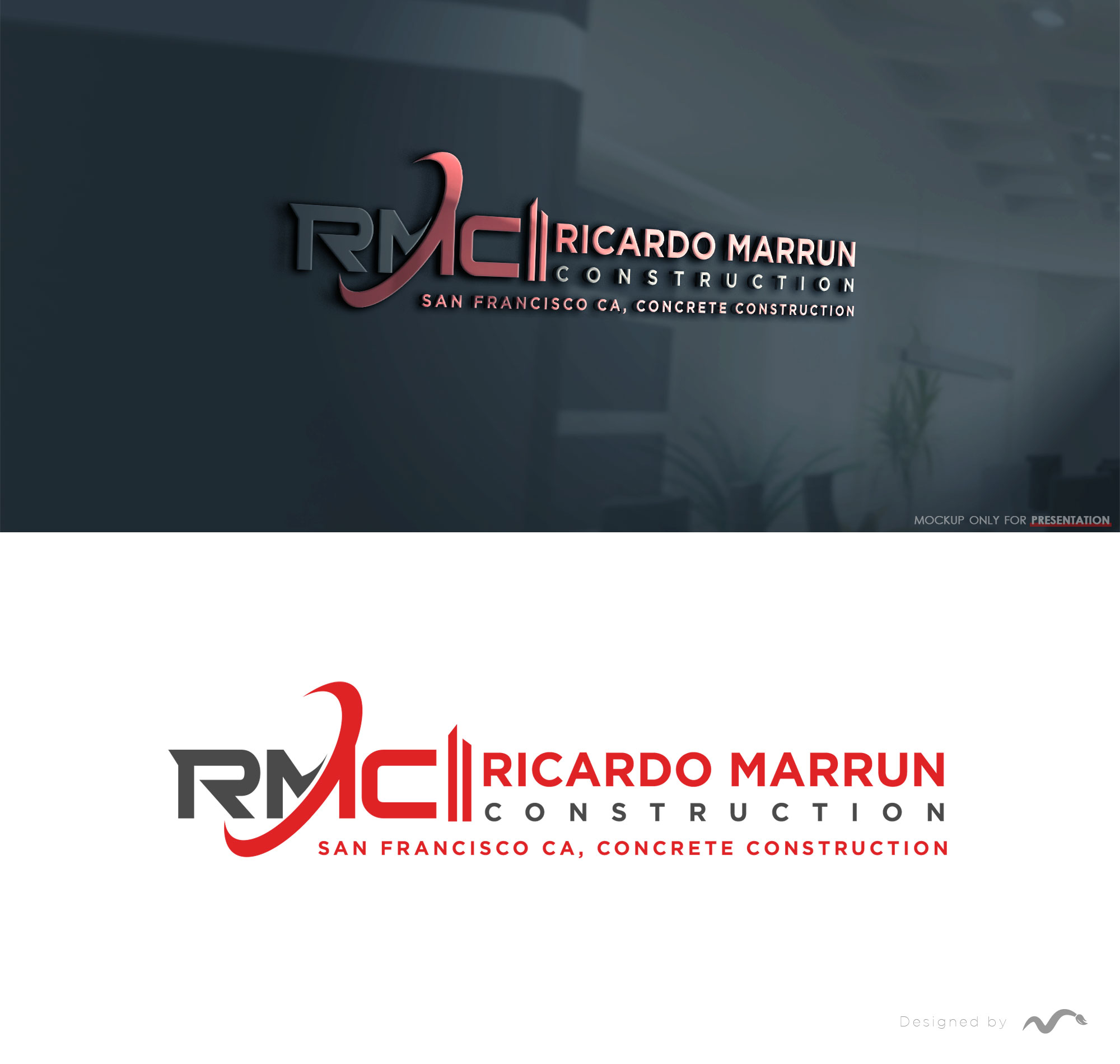 Logo Design for RMC, Ricardo Marrun Construction, San Francisco CA ...