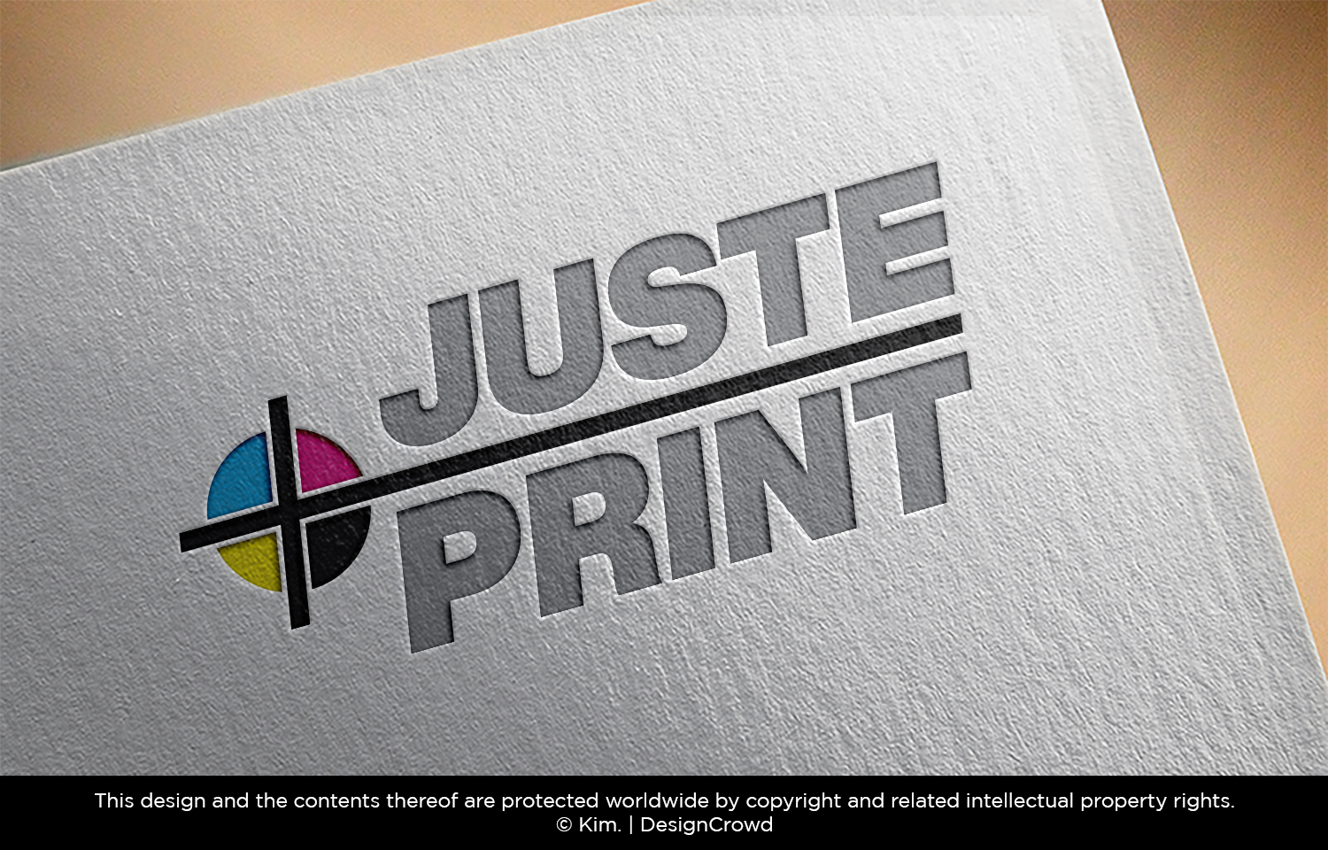 Logo Design for Juste Print by Kim Ji | Design #31512495