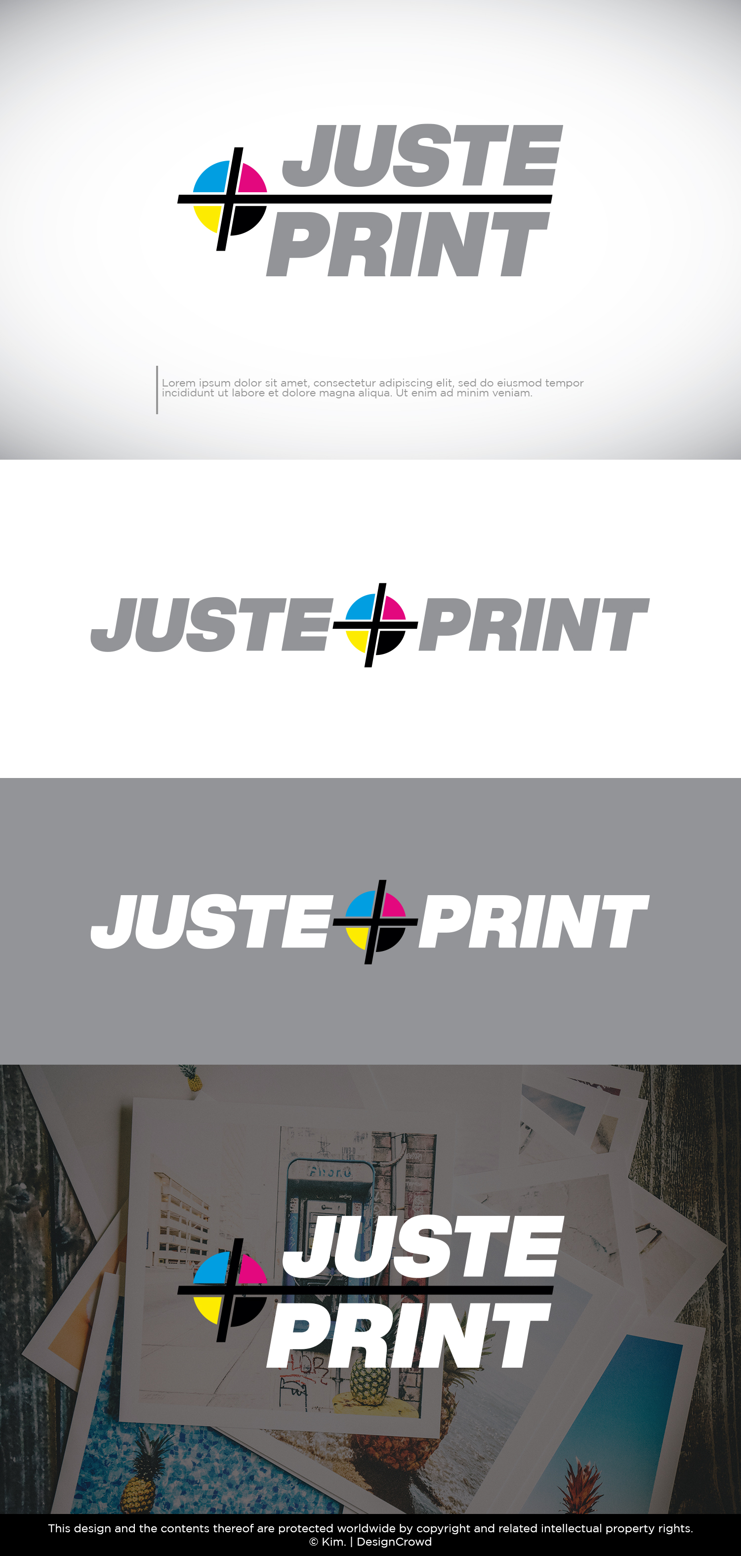 Logo Design for Juste Print by Kim Ji | Design #31512496