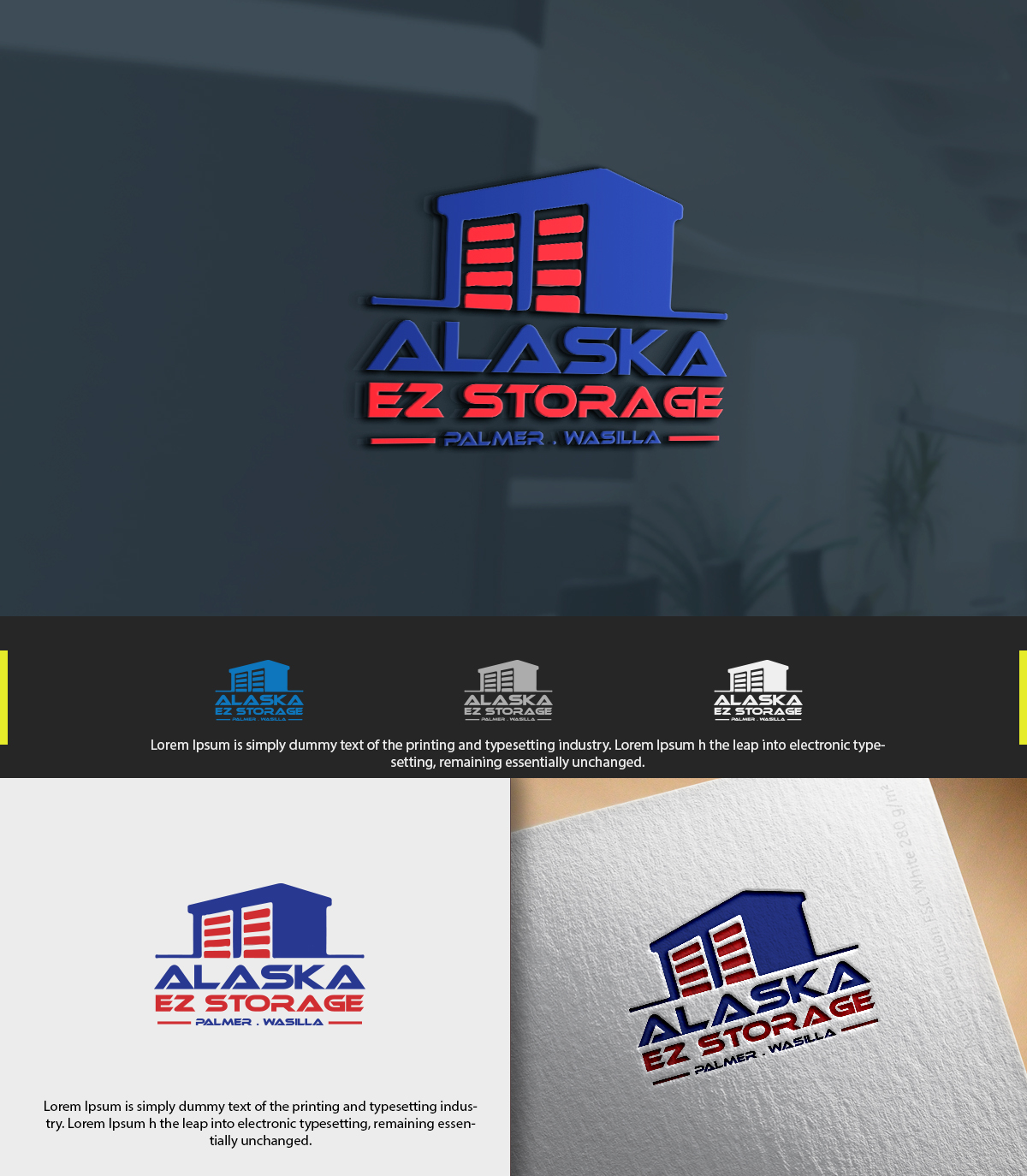 Conservative, Bold, Self Storage Logo Design for "Alaska EZ Storage ...