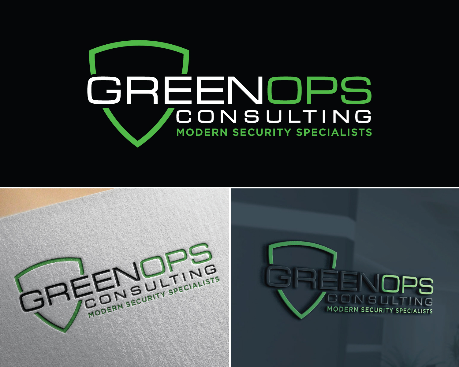 Modern, Professional, security Logo Design for Green Ops Consulting ...