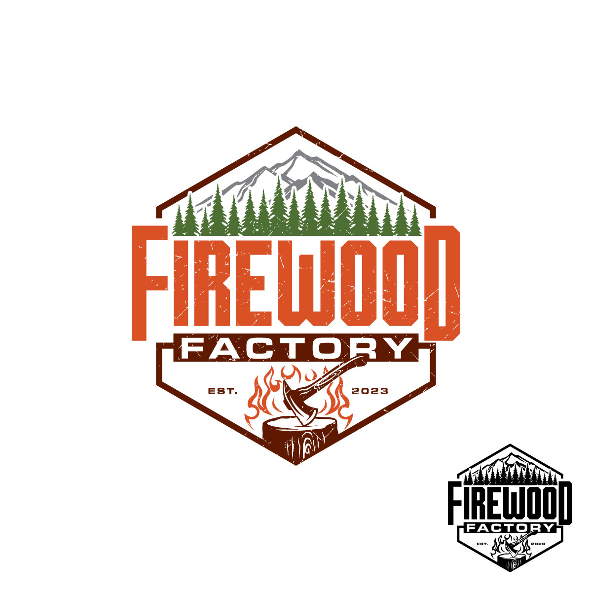 Elegant, Playful Logo Design for Firewood Factory by DesignFriday ...