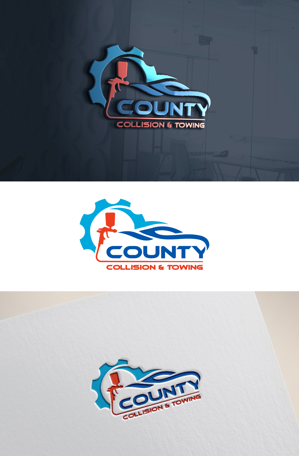 Feminine, Elegant, Auto Body Repair Logo Design for County Collision ...