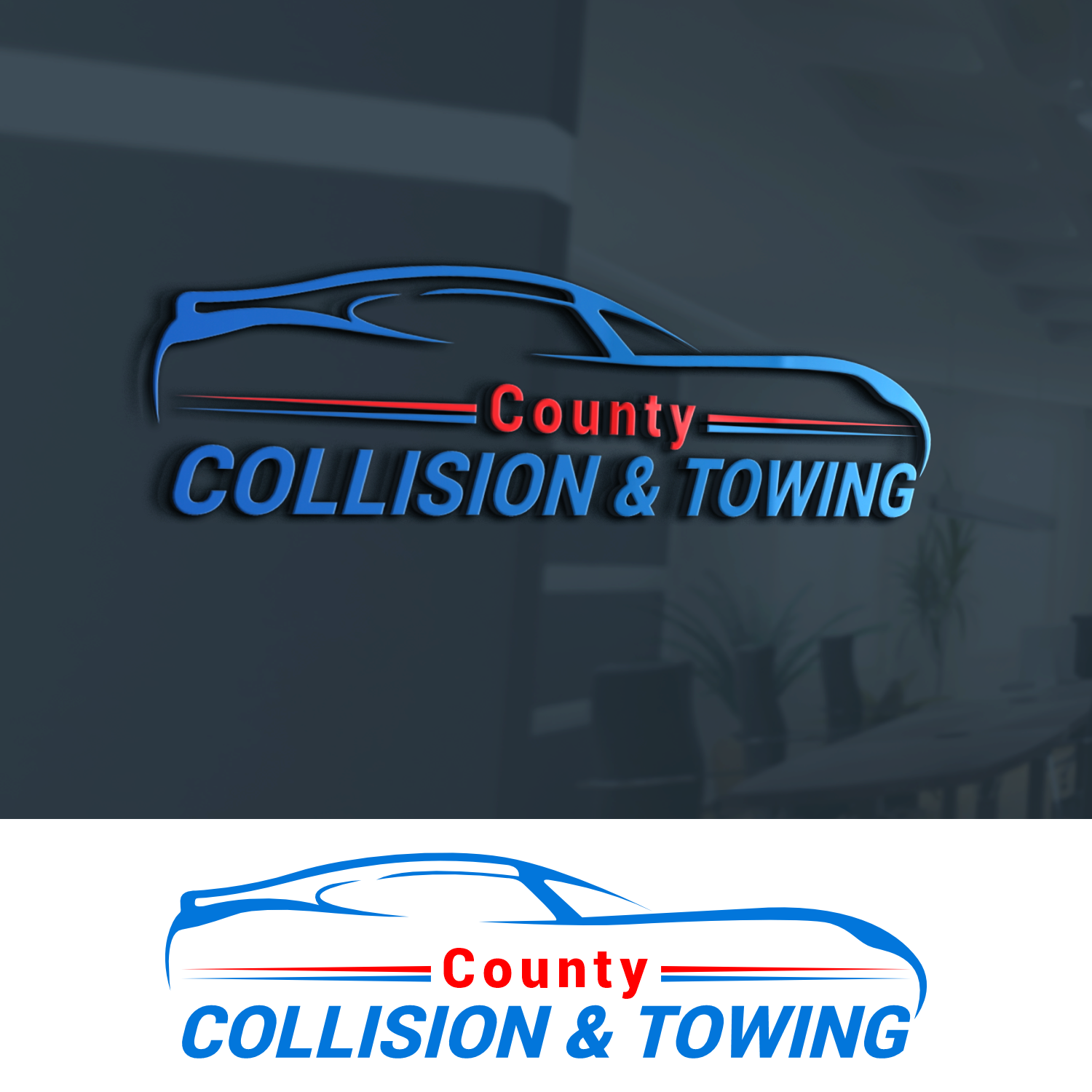 Feminine, Elegant, Auto Body Repair Logo Design for County Collision ...
