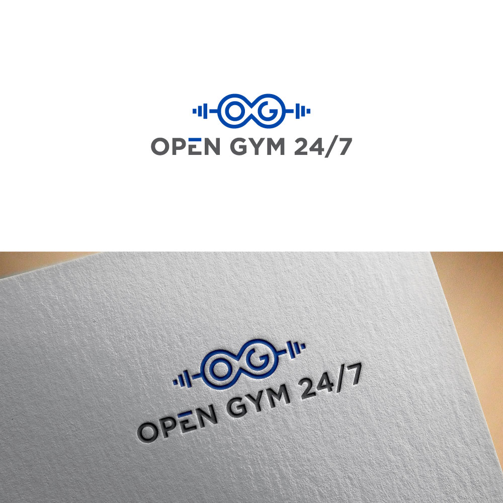 Bold, Masculine, Gym and fitness Logo Design for Open Gym 24/7 by ...