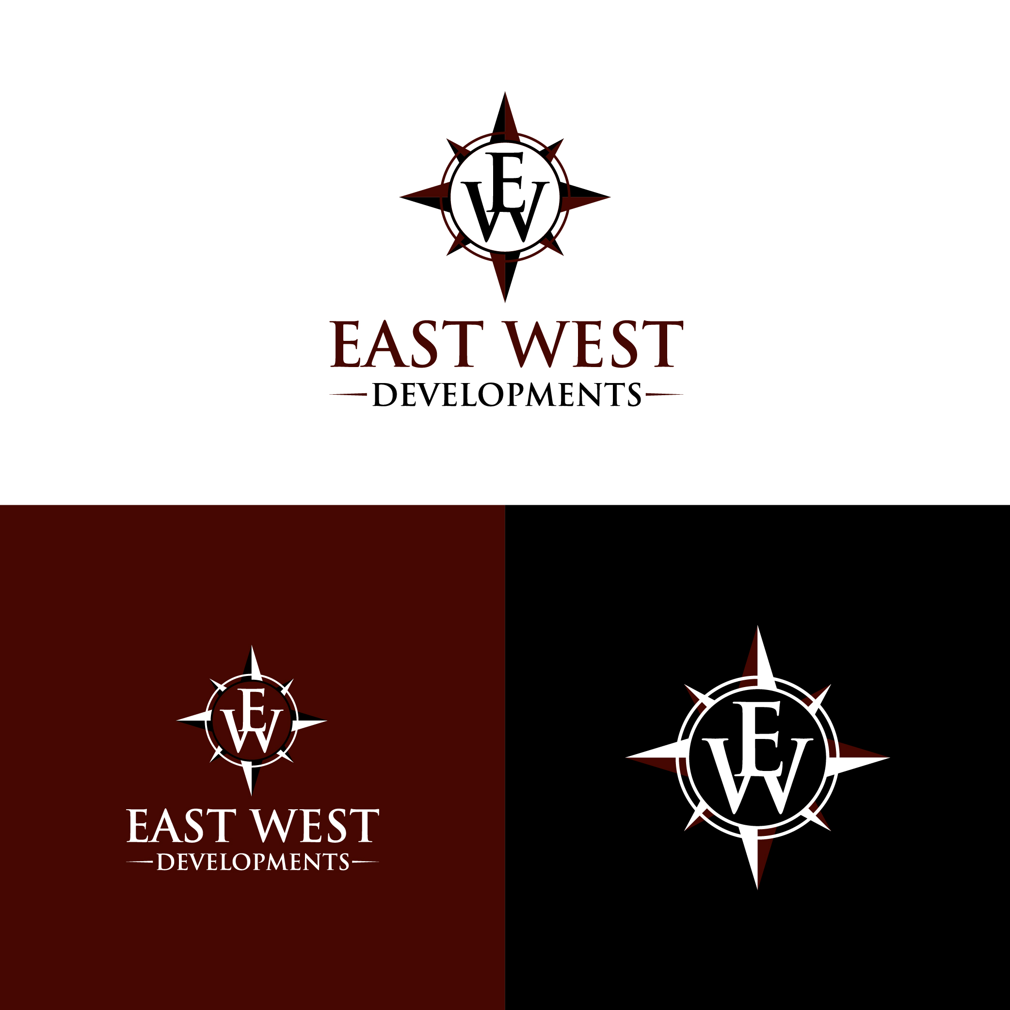 Professional, Traditional, Land development Logo Design for East West ...