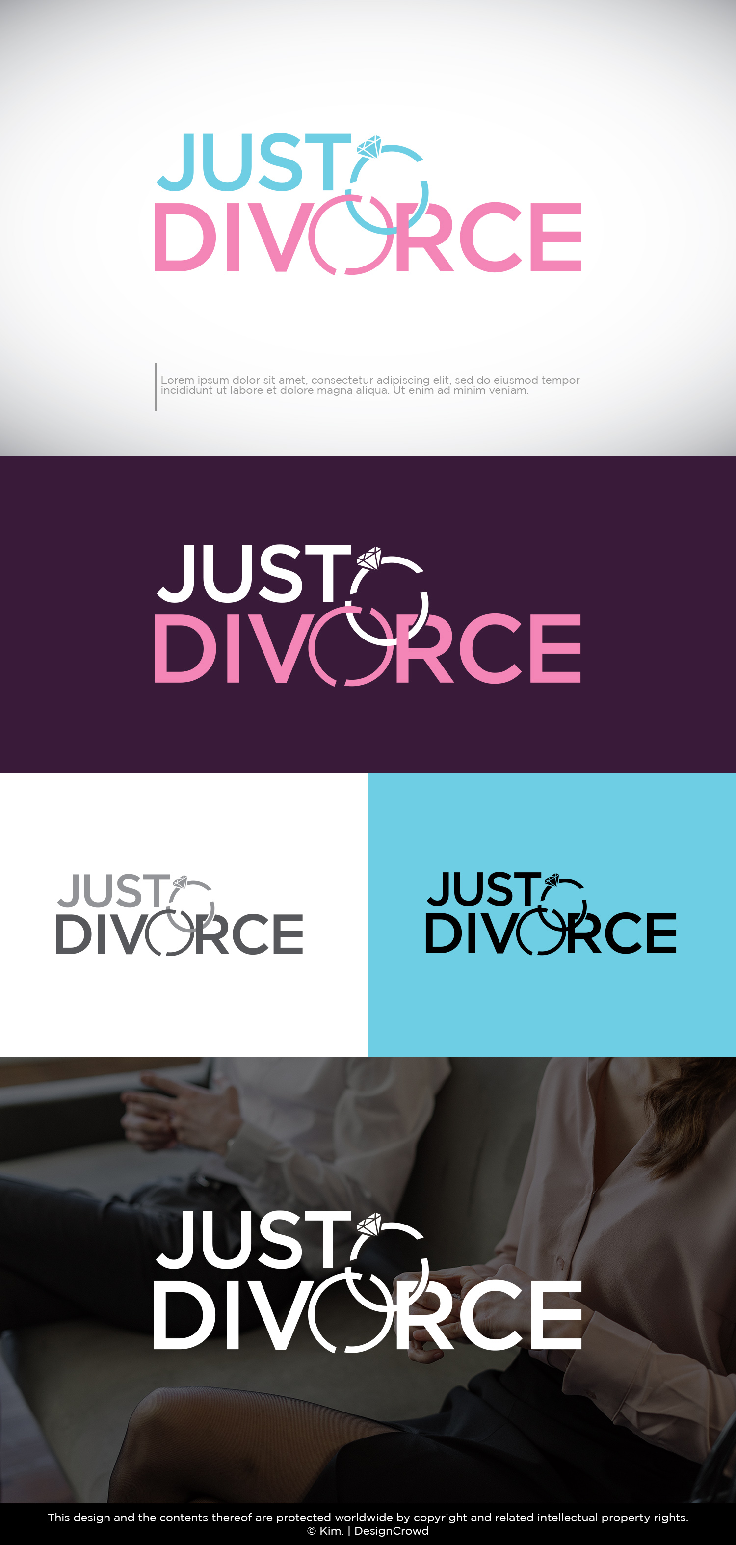 Bold, Modern, Law, Legal Logo Design for Just Divorce by Kim Ji ...