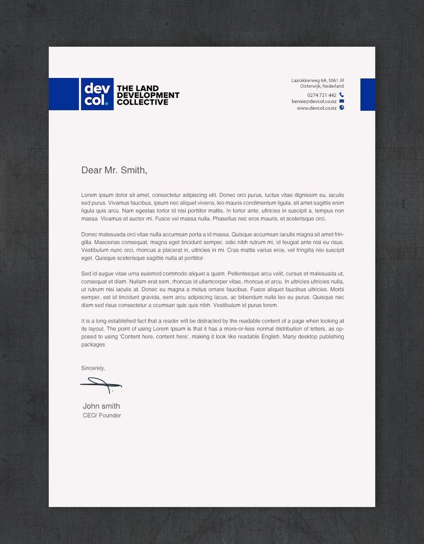 Modern, Professional, Civil Construction Word Template Design for a ...