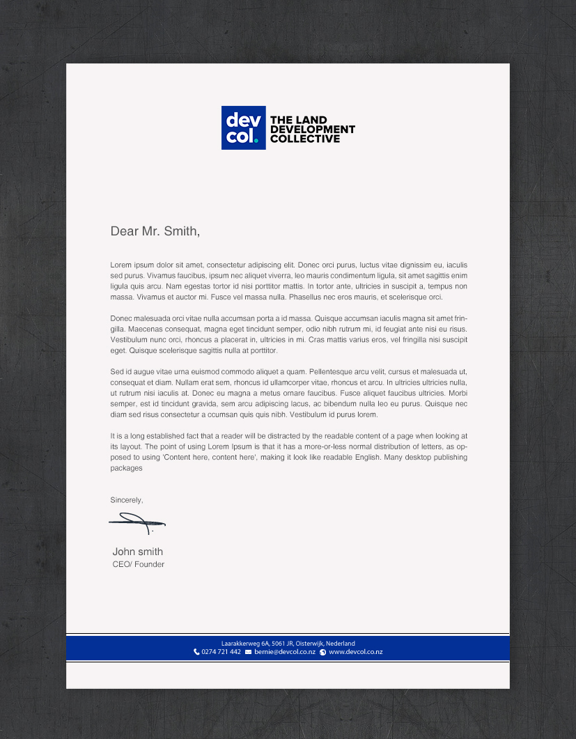 Modern, Professional, Civil Construction Word Template Design for a ...