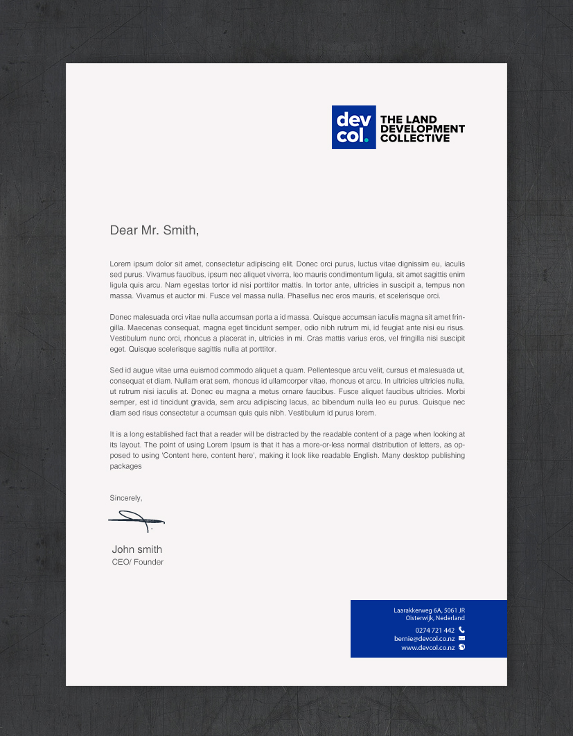 Modern, Professional, Civil Construction Word Template Design for a ...