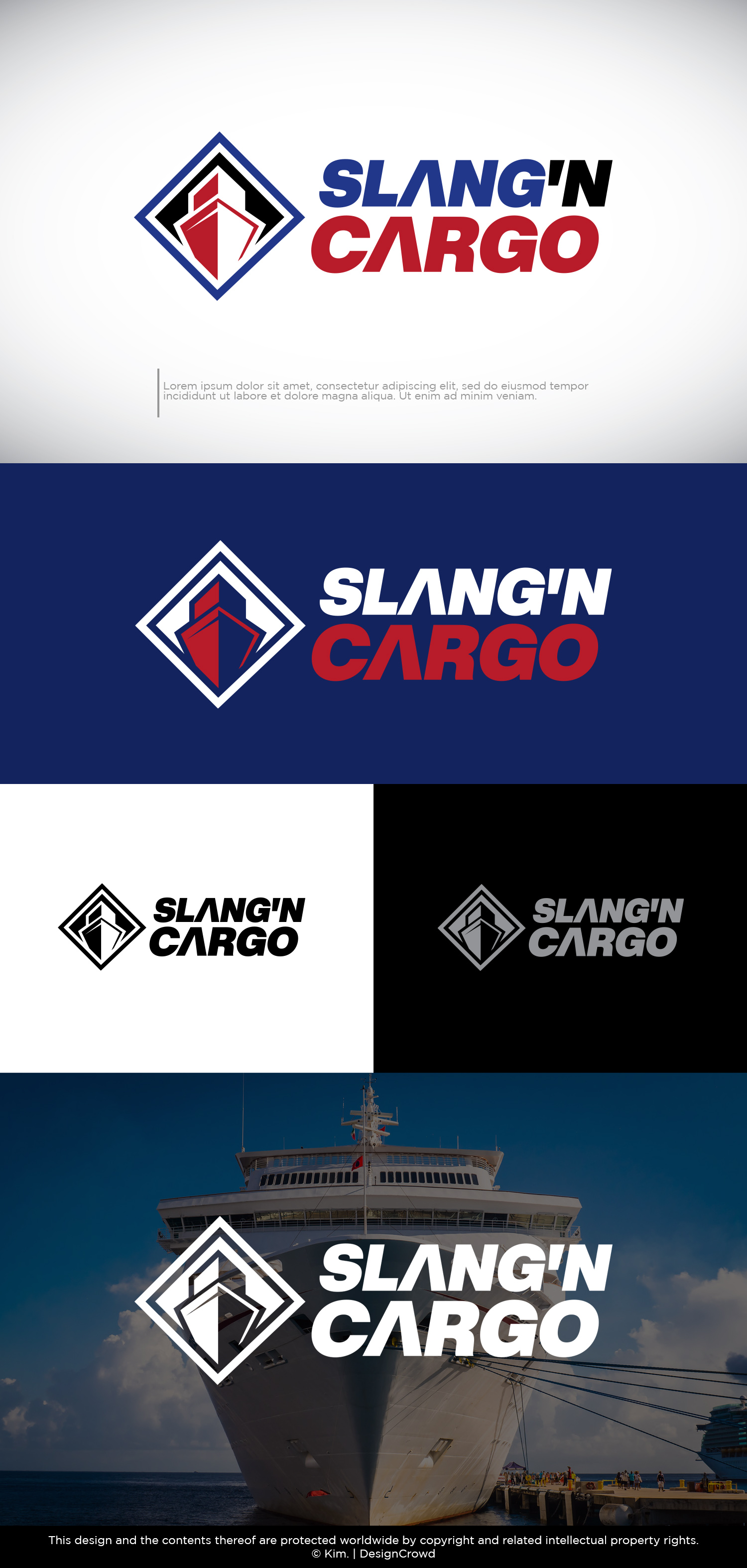 Elegant, Playful, Shipping, Cargo, Freight Logo Design for Slang'n ...