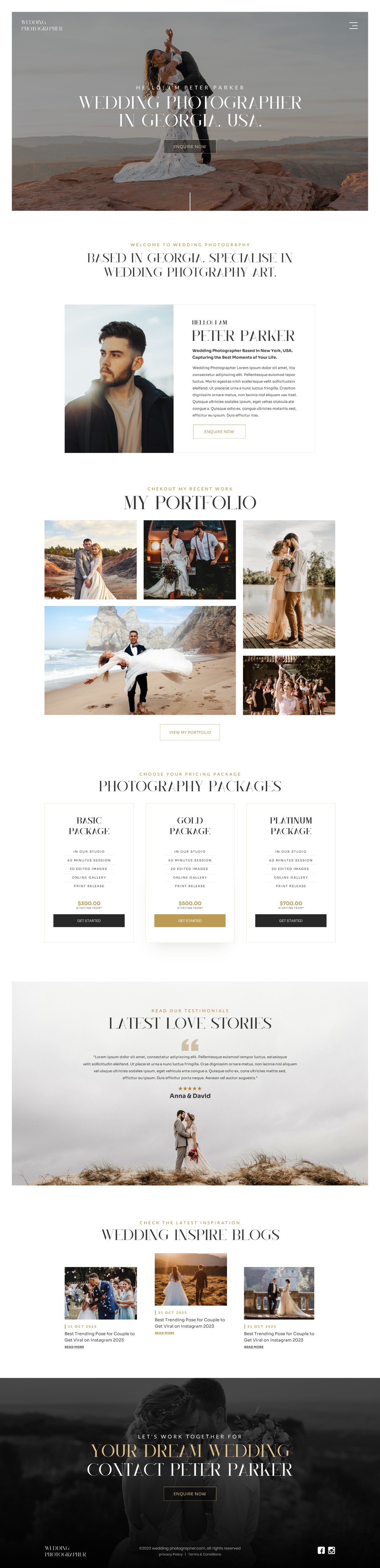 Upmarket, Modern, Wedding Photography Web Design for bookfocal.com by ...
