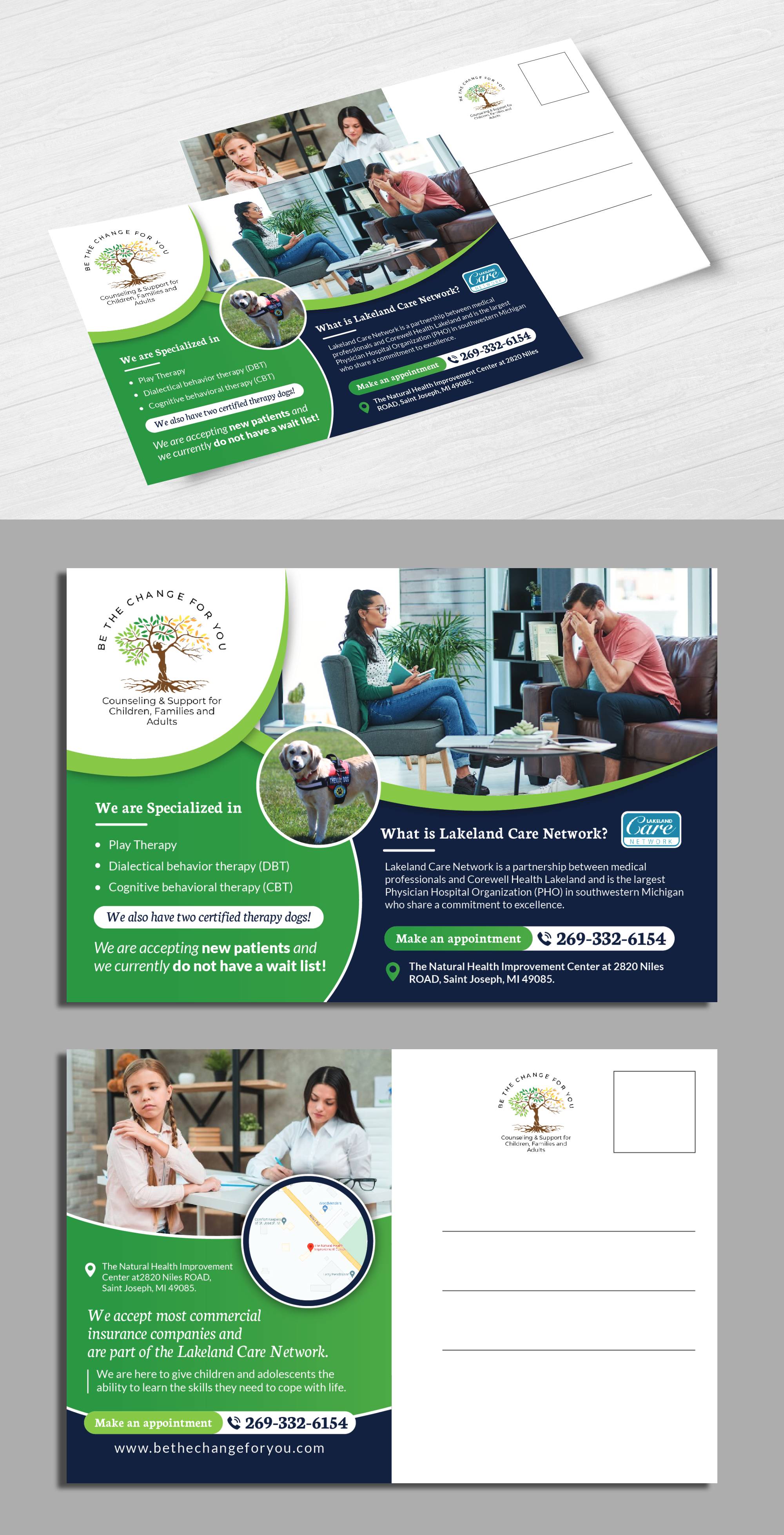 Modern, Elegant, Mental Health Postcard Design for Be The Change For ...