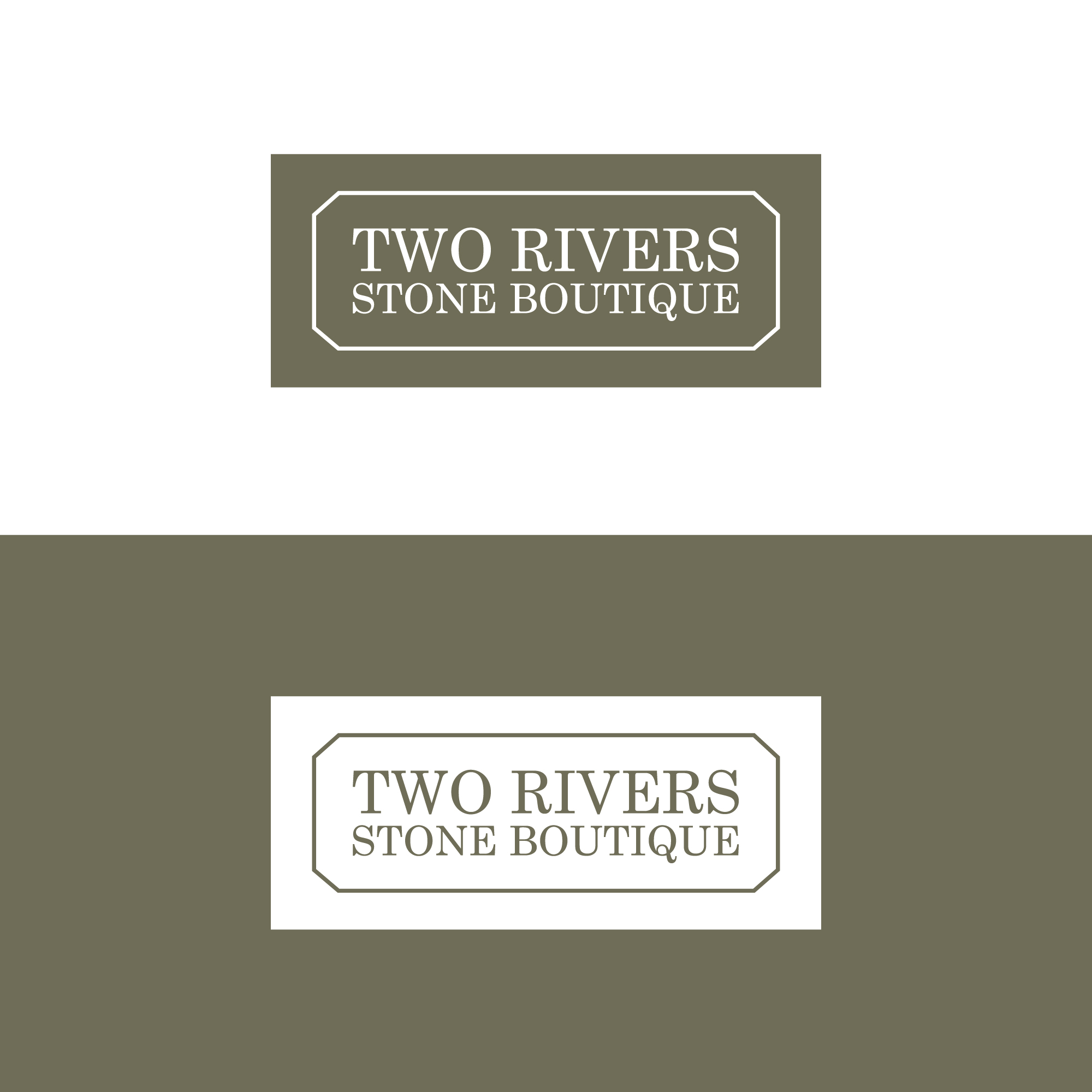 Logo Design for Two Rivers Stone Boutique by RAFSAN10 | Design #31661593