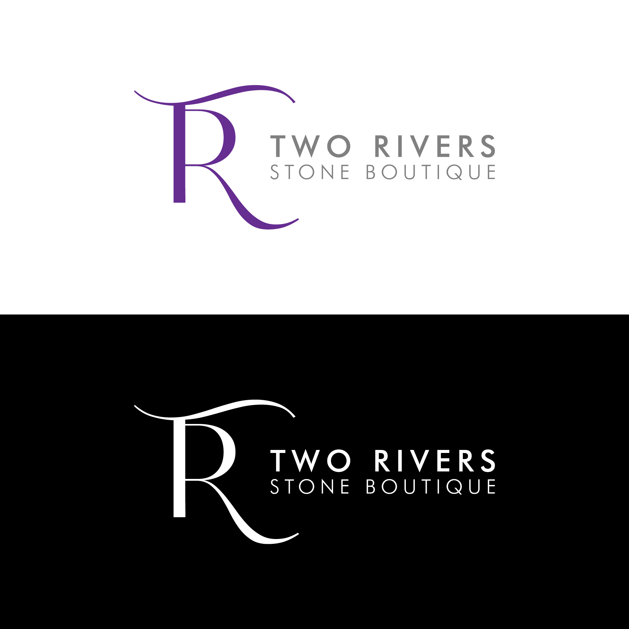 Logo Design for Two Rivers Stone Boutique by creativevis | Design #31654460