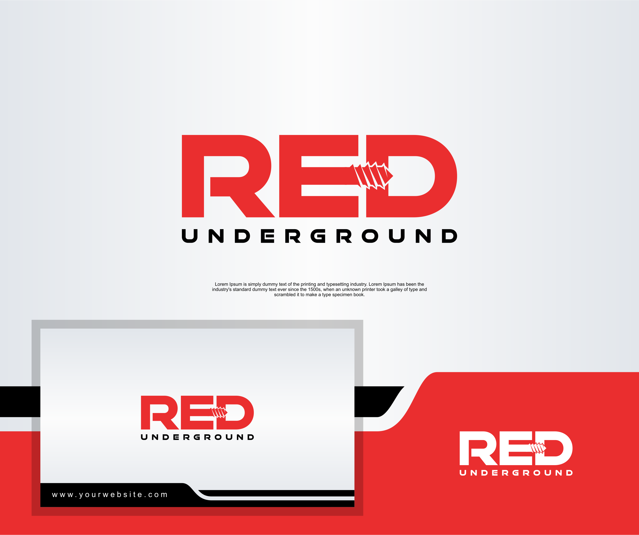 Masculine, Modern, Horizontal Drilling, Utility installations & construction Logo Design for Red ...