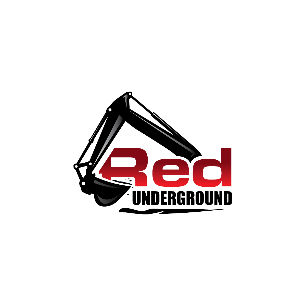 Masculine, Modern, Horizontal Drilling, Utility installations & construction Logo Design for Red ...