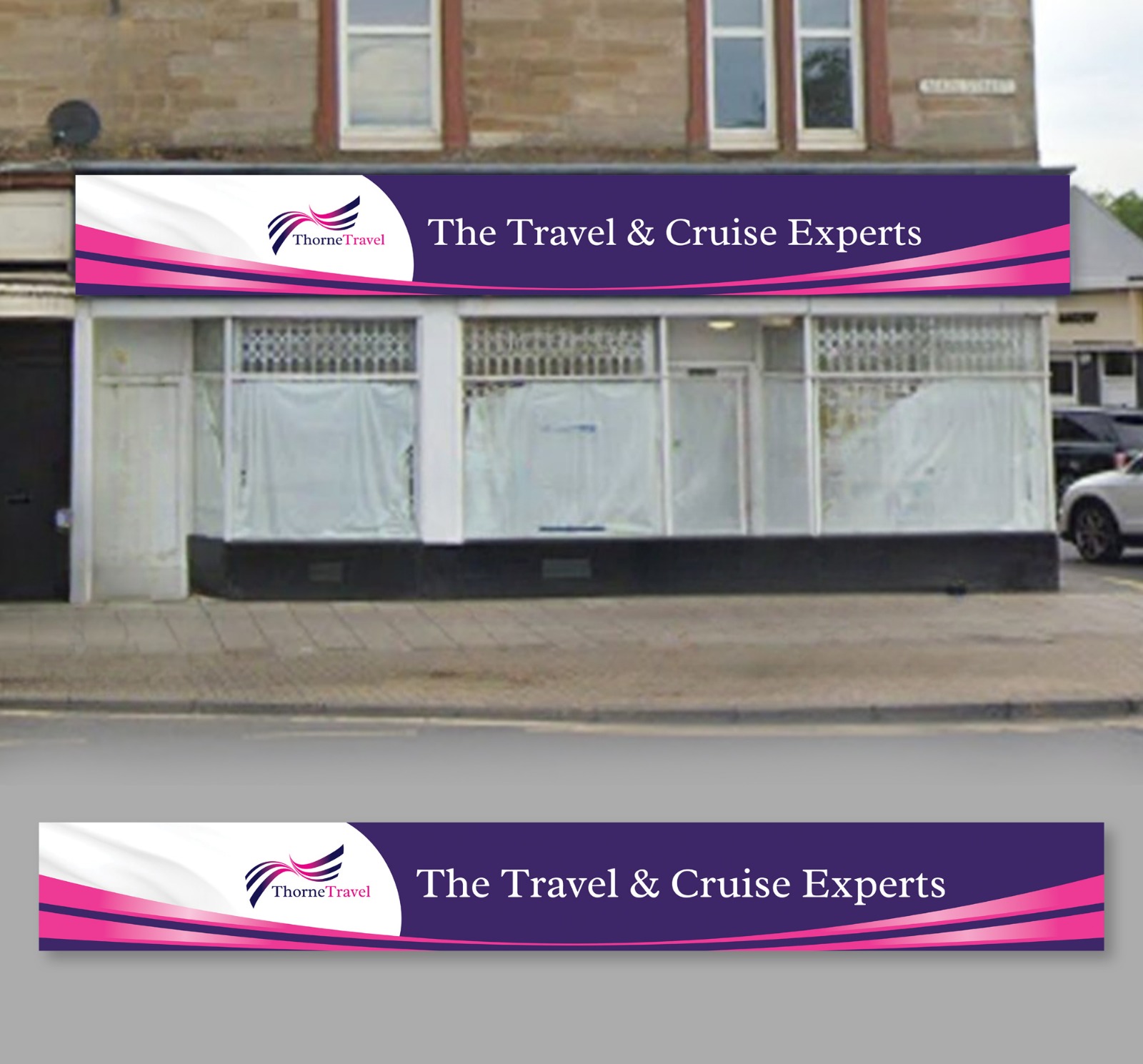 Modern, Professional, Travel Agency Signage Design for Thorne ...