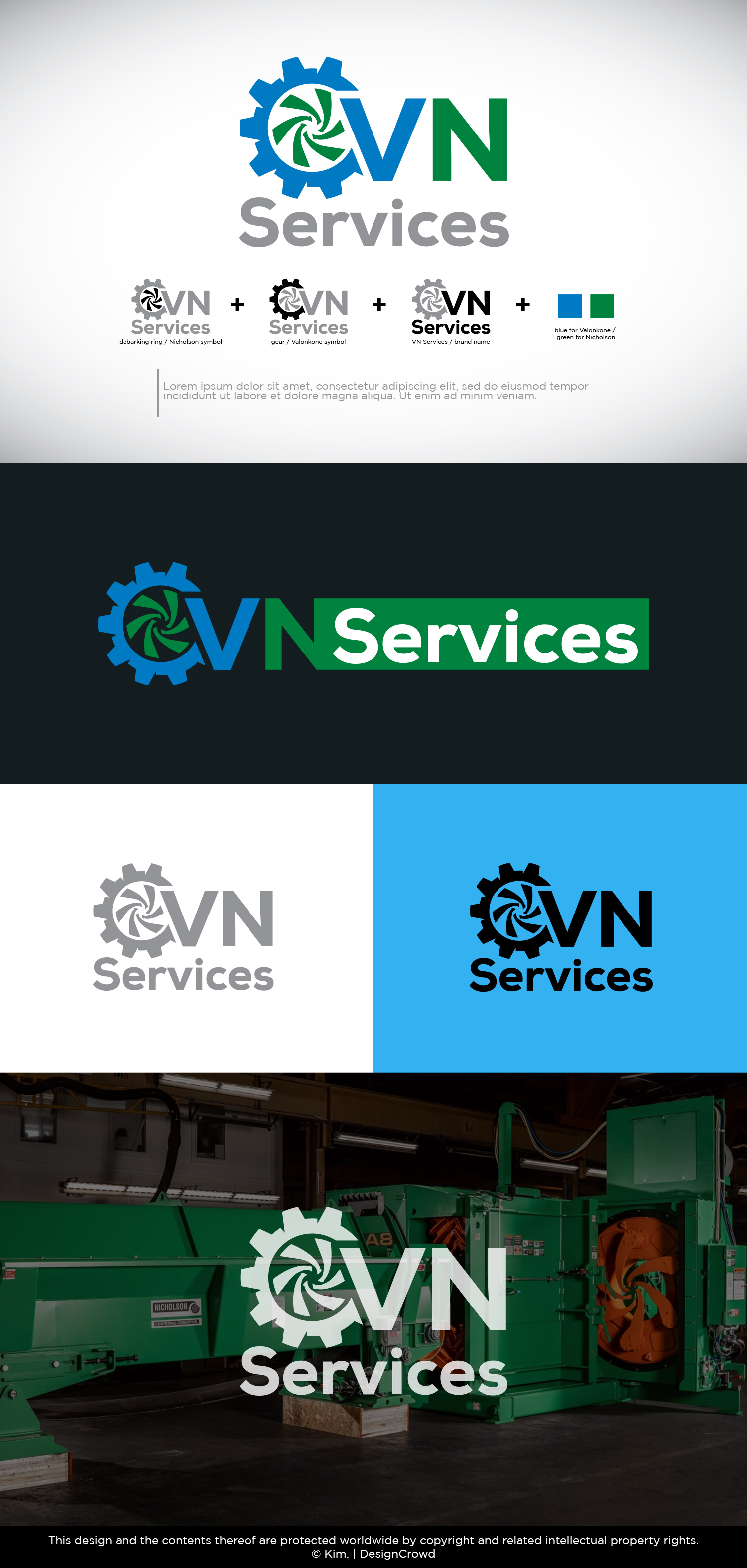 Bold, Modern, Wood processing Logo Design for VN Services by Kim Ji ...