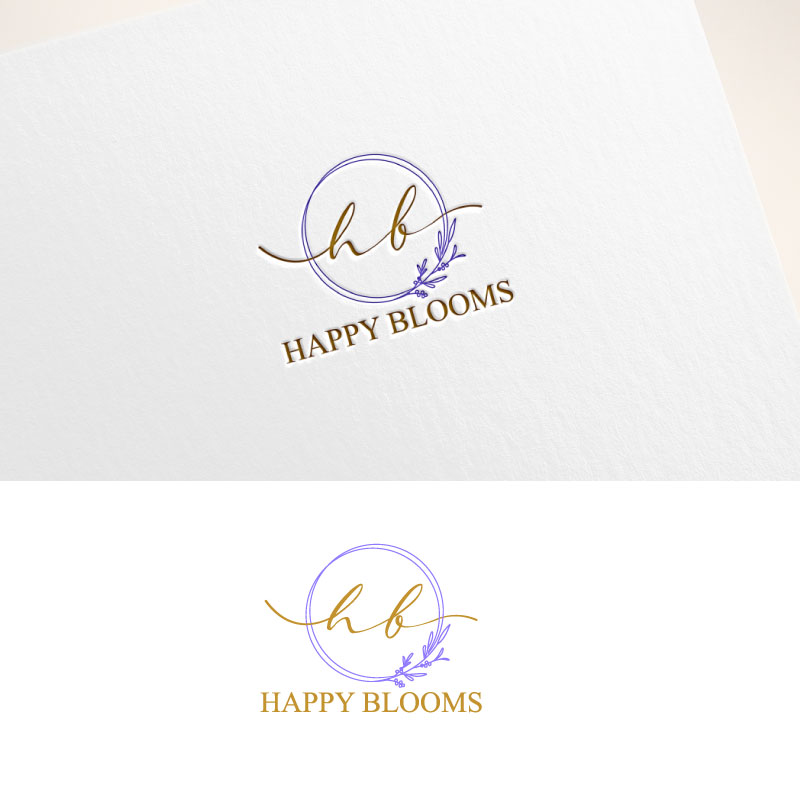Feminine, Conservative Logo Design for Happy Blooms by Alexa zeo ...