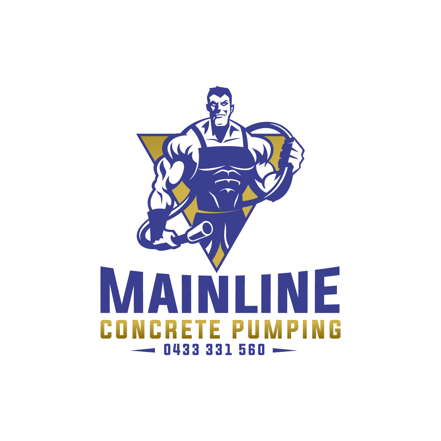 Playful, Bold, Concrete pumping Logo Design for Mainline Concrete ...