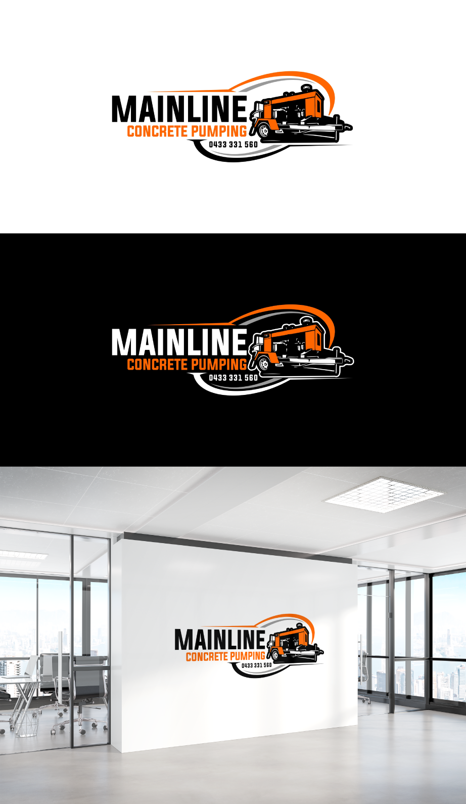 Playful, Bold, Concrete pumping Logo Design for Mainline Concrete ...