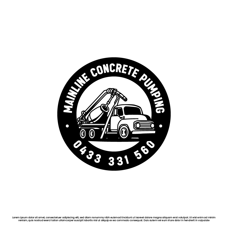 Playful, Bold, Concrete pumping Logo Design for Mainline Concrete ...