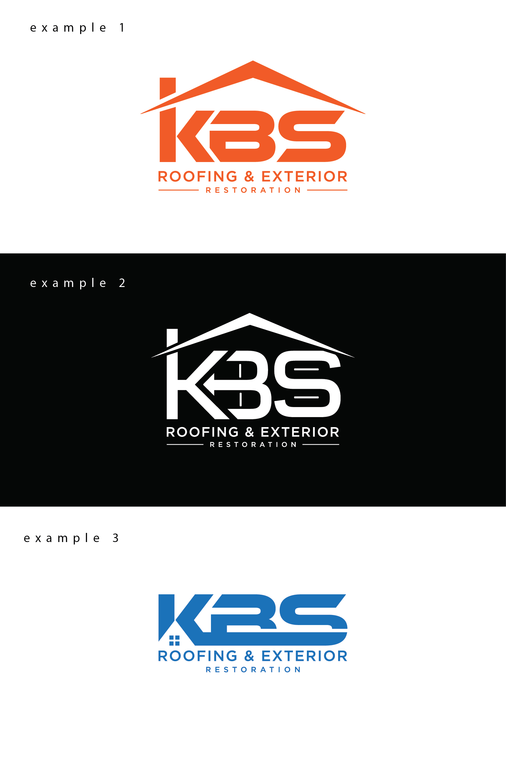 Elegant, Playful Logo Design for Roofing & Exterior Restoration under the "KBS" Logo by mam1 ...