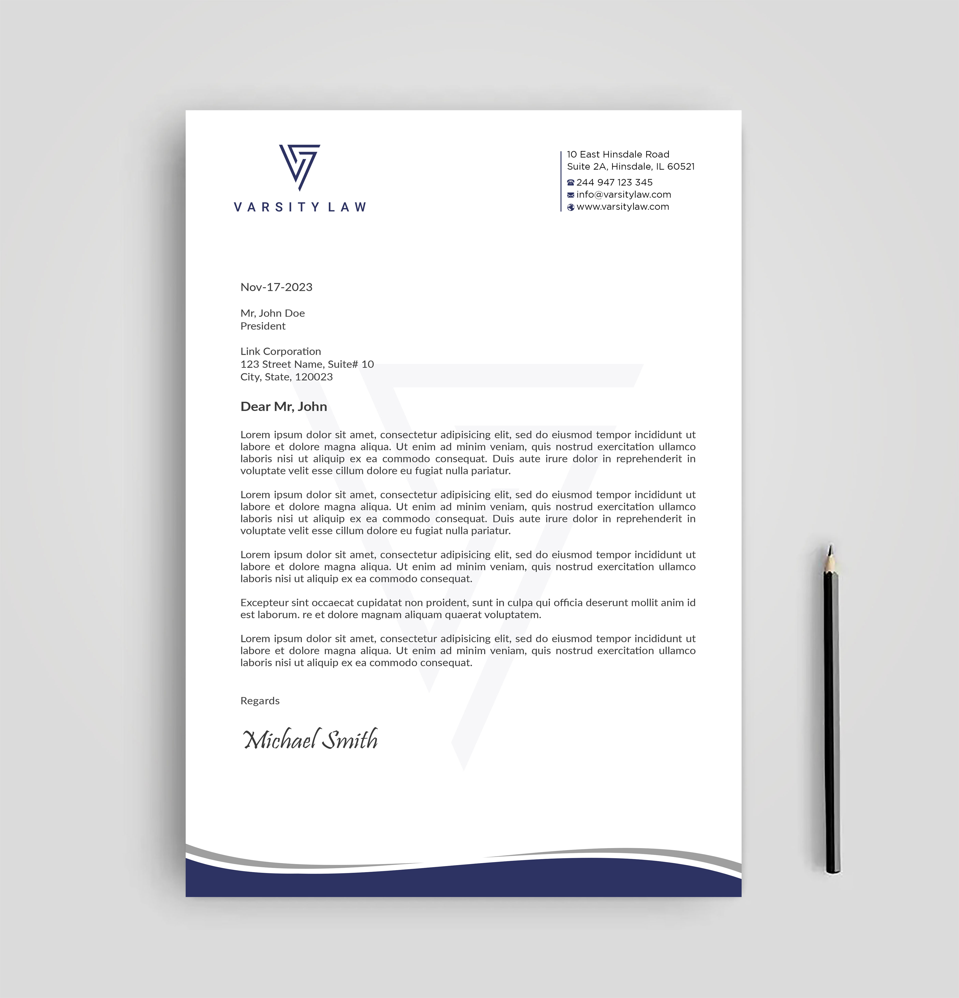 Modern, Professional, Law Firm Letterhead Design for a Company by ...