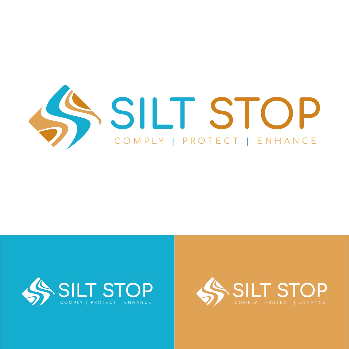 Bold, Modern, Construction / Trade Logo Design for Silt Stop (sub text ...