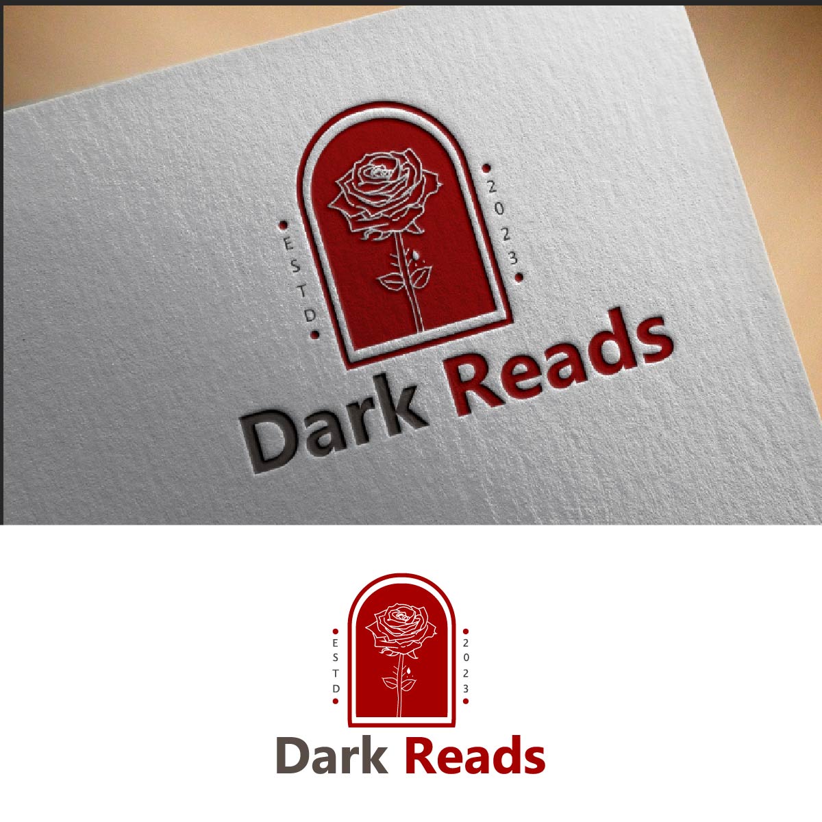 Elegant, Serious, Bookstore Logo Design for Dark Reads by fly design ...
