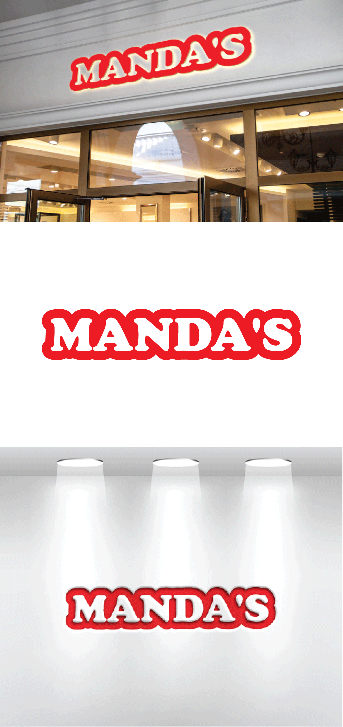 Logo Design for Manda's by Ahnaf Labib | Design #31831160