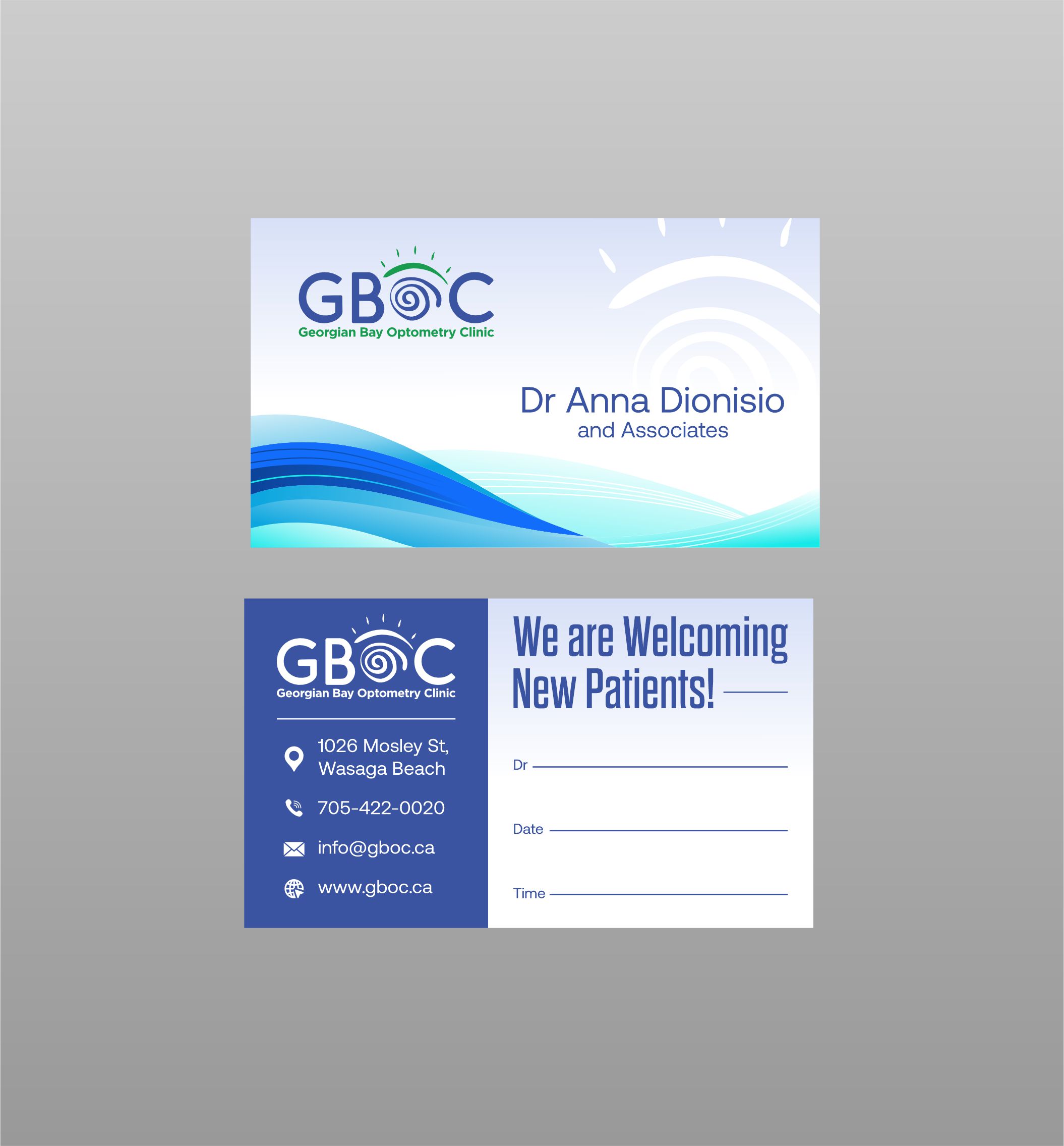 Business Card Design for Georgian Bay Optometry Clinic by erikdesign ...