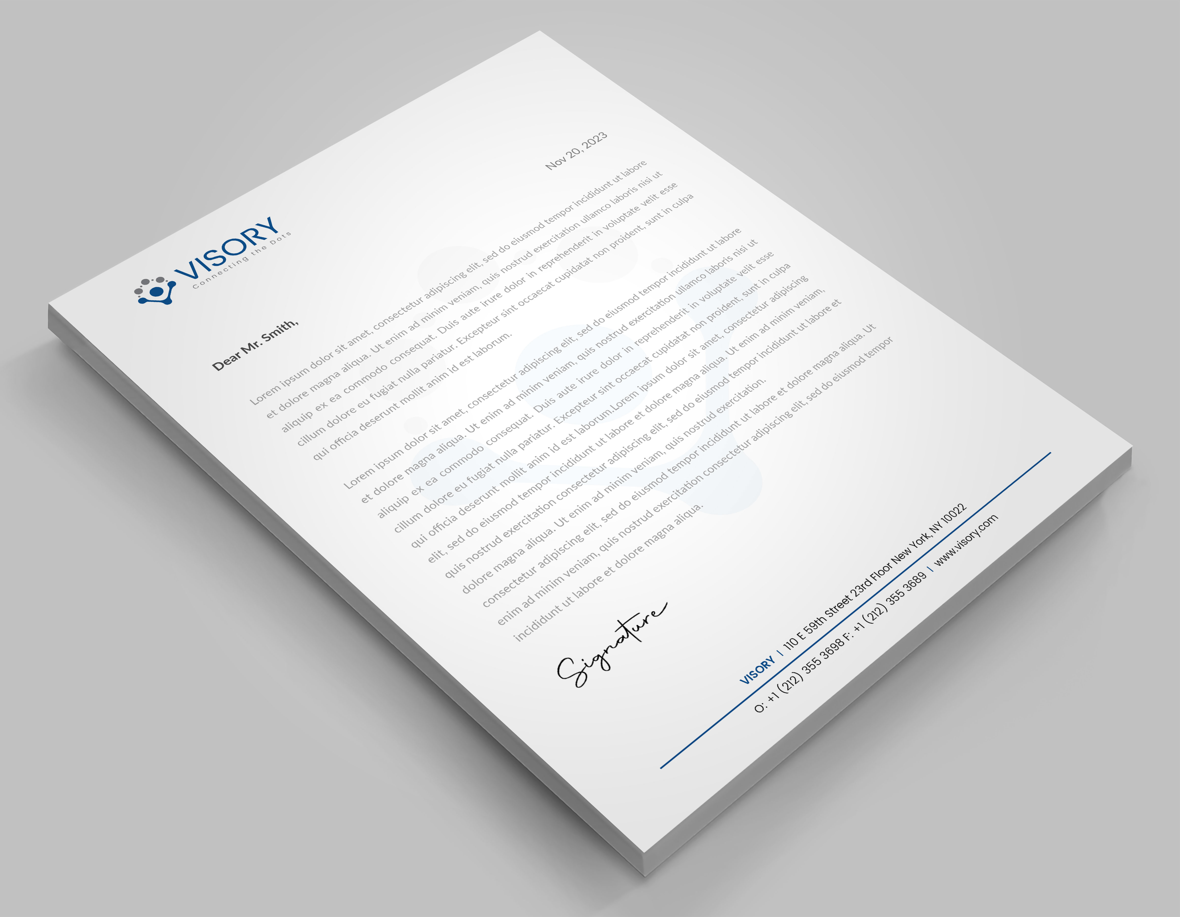 Elegant, Playful, Finance Letterhead Design for Visory LLC by sabbir049 ...