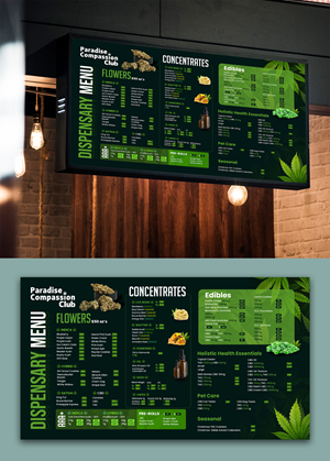 Cannabis Dispensary Menu - Digital TV Display | 24 Menu Designs for ...