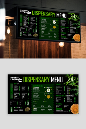 Cannabis Dispensary Menu - Digital TV Display | 24 Menu Designs for ...