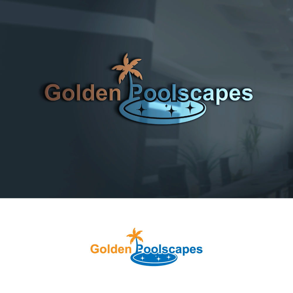 Bold, Modern Logo Design for Golden Poolscapes by Alexa zeo | Design ...