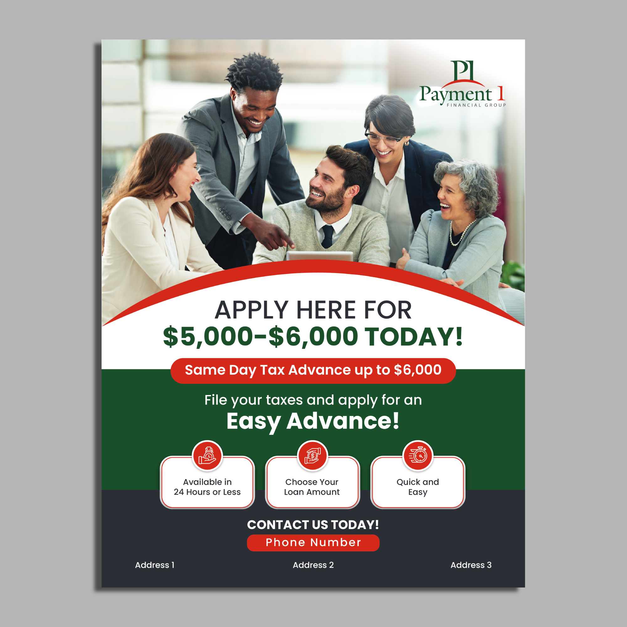 Elegant, Playful, Lending, Small Loans, Tax Services, Title Loans, Personal Loans Flyer Design ...