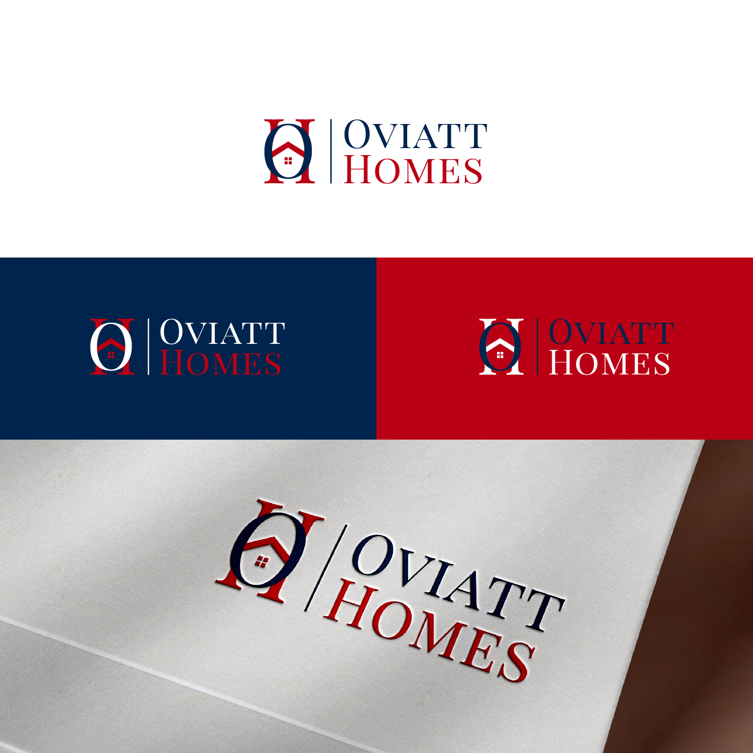 Bold, Colorful, Home Construction Logo Design for Oviatt Homes by S.H ...