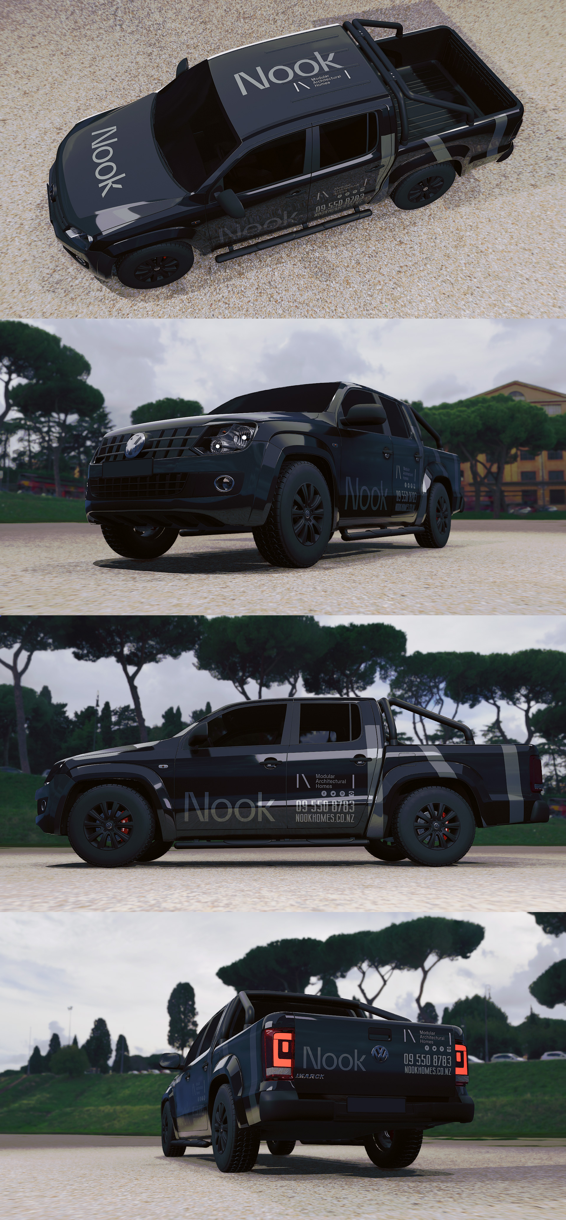 Modern, Conservative, architectural odular housing Car Wrap Design for ...