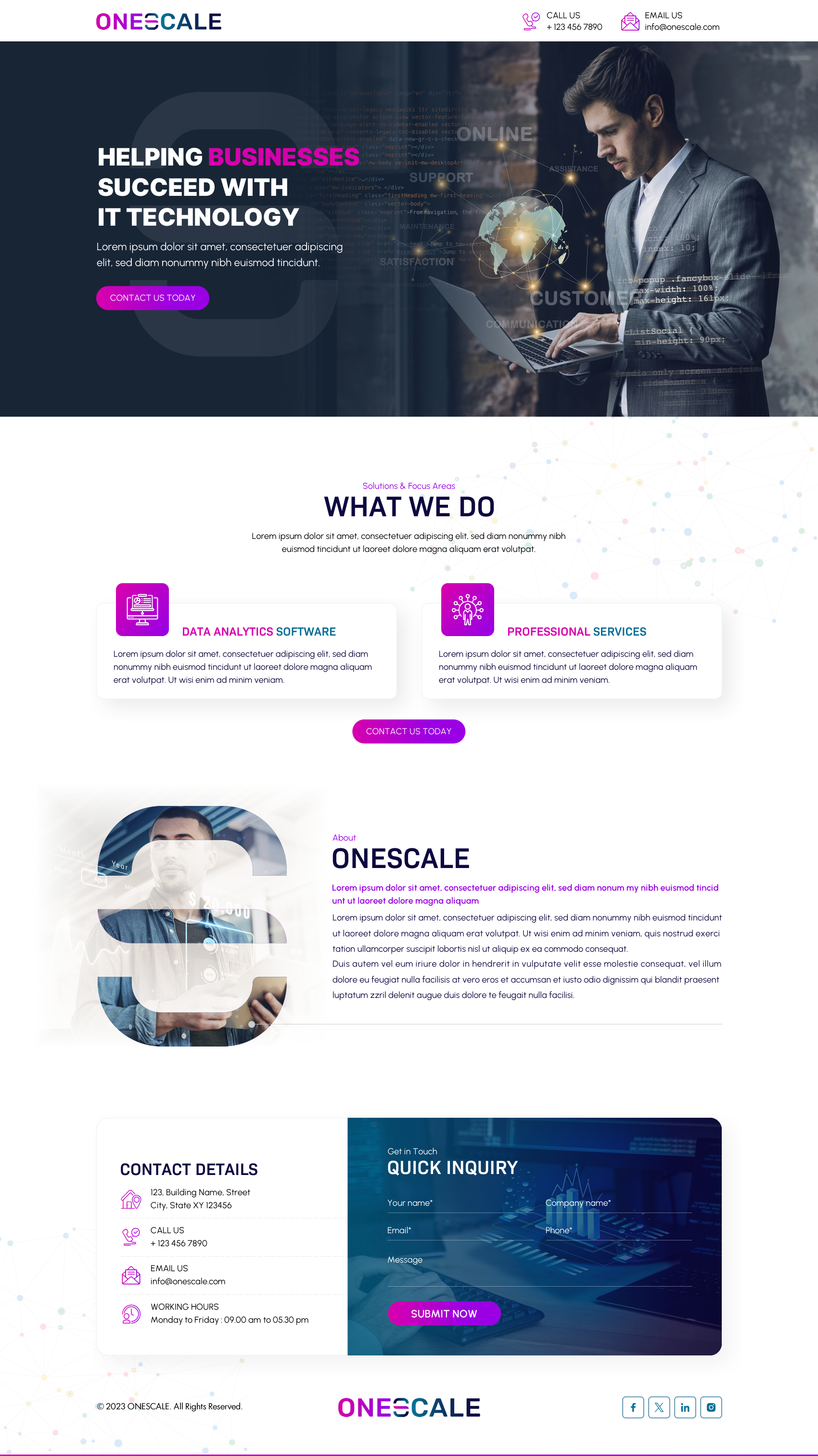 Elegant, Playful, Data Web Design for OneScale by Sbss | Design #31883176