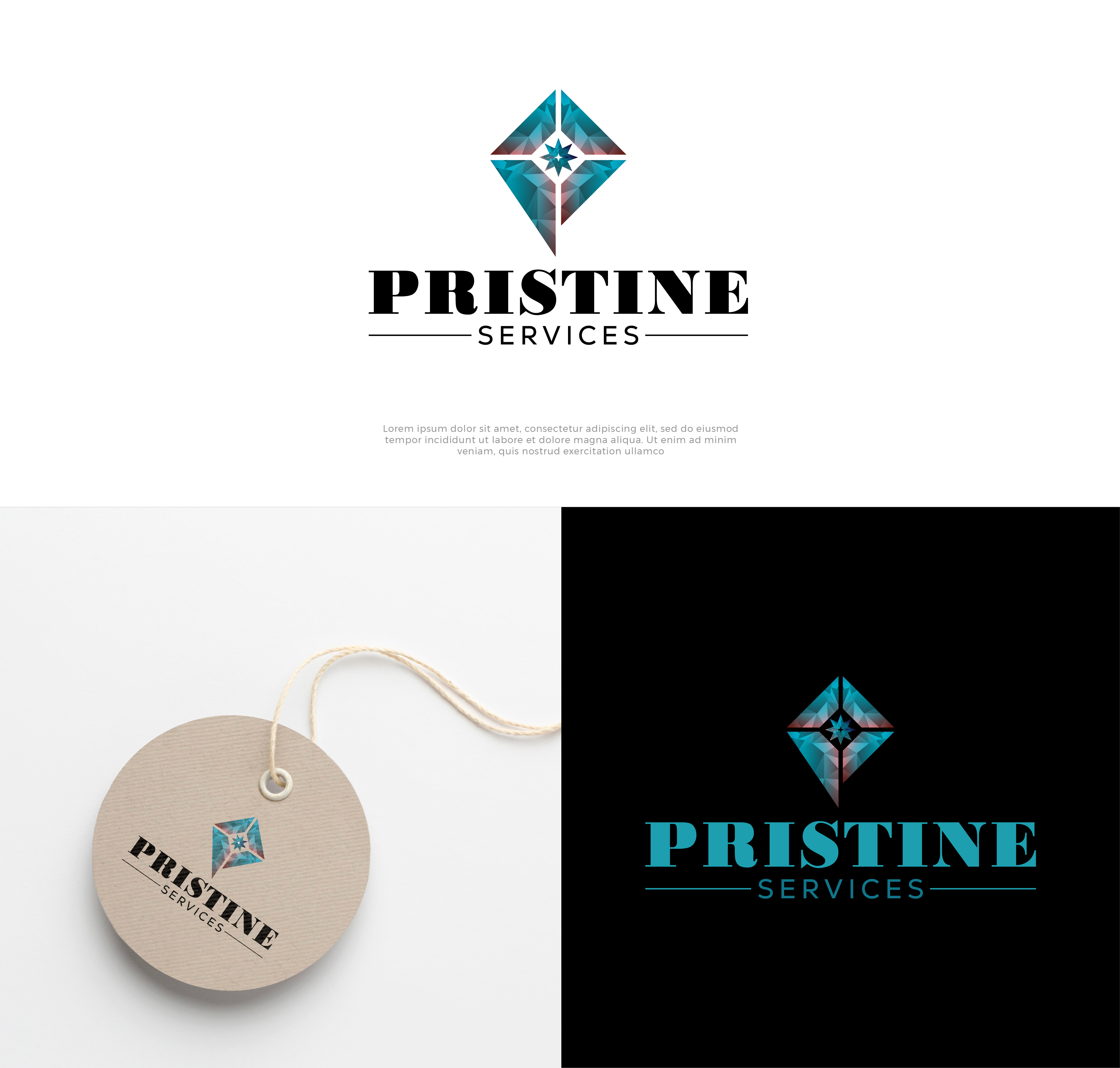 De Alta Gama, Elegante, Commercial and Residential Cleaning Diseño de Logo for Pristine Services ...