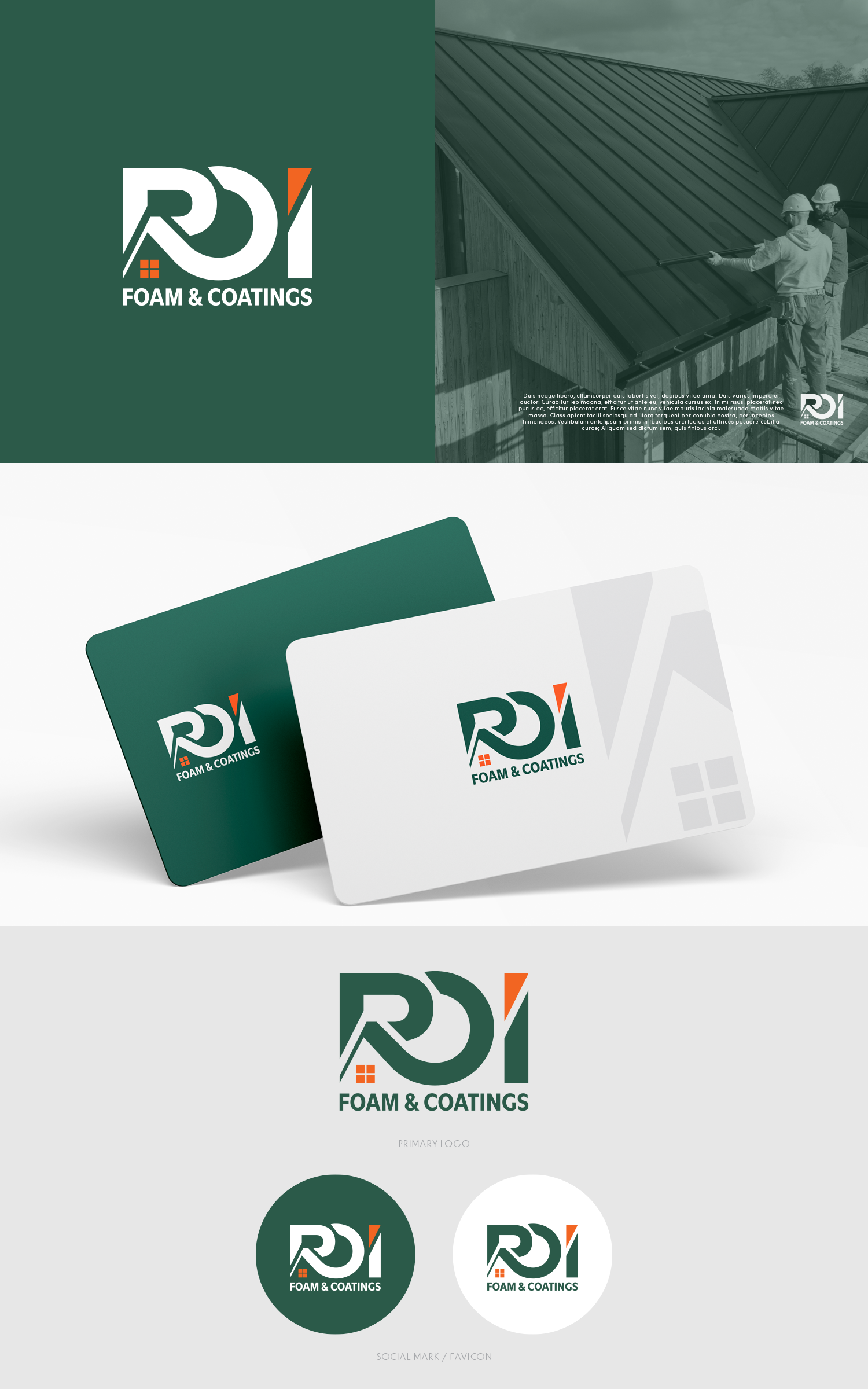 Elegant, Playful, Commercial roofing Logo Design for ROI Foam ...