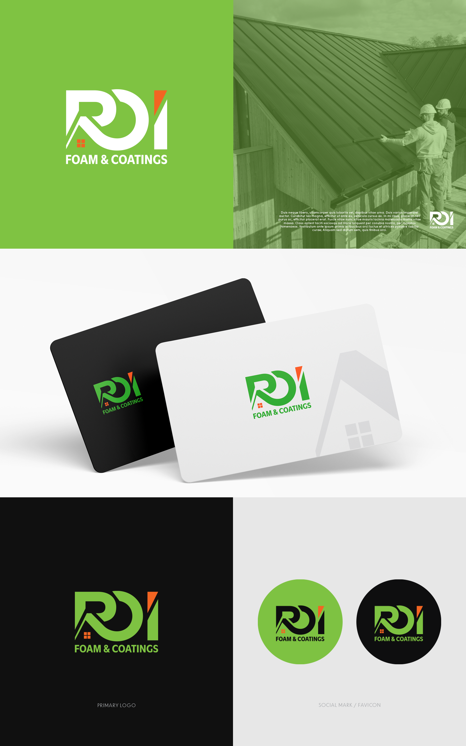 Elegant, Playful, Commercial roofing Logo Design for ROI Foam ...