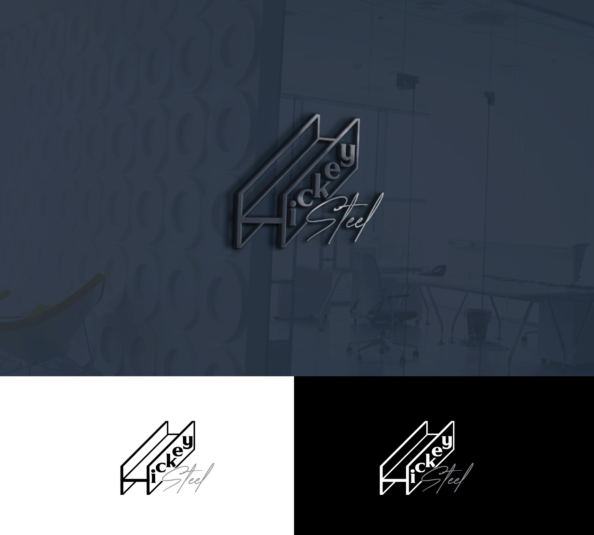Masculine, Serious, Construction Logo Design for Hickey Steel by RRR ...