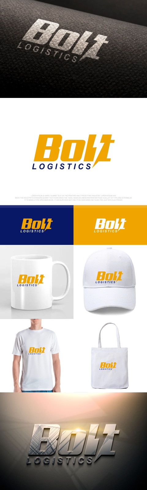 Logo Design for Bolt Logistics. Maybe some space for a slogan (not yet ...